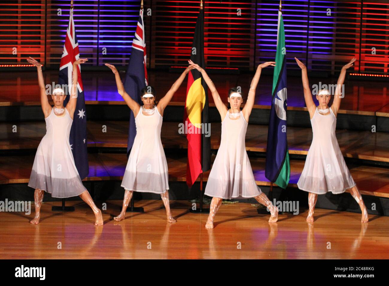 Welcome Aboriginal dance performance before the 2014 Australia Day ...