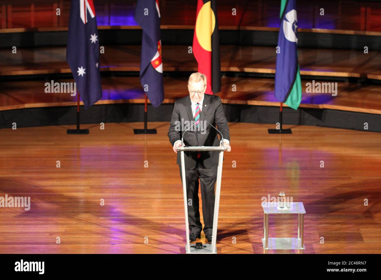 The MC Australian journalist and author Quentin Dempster welcomes ...
