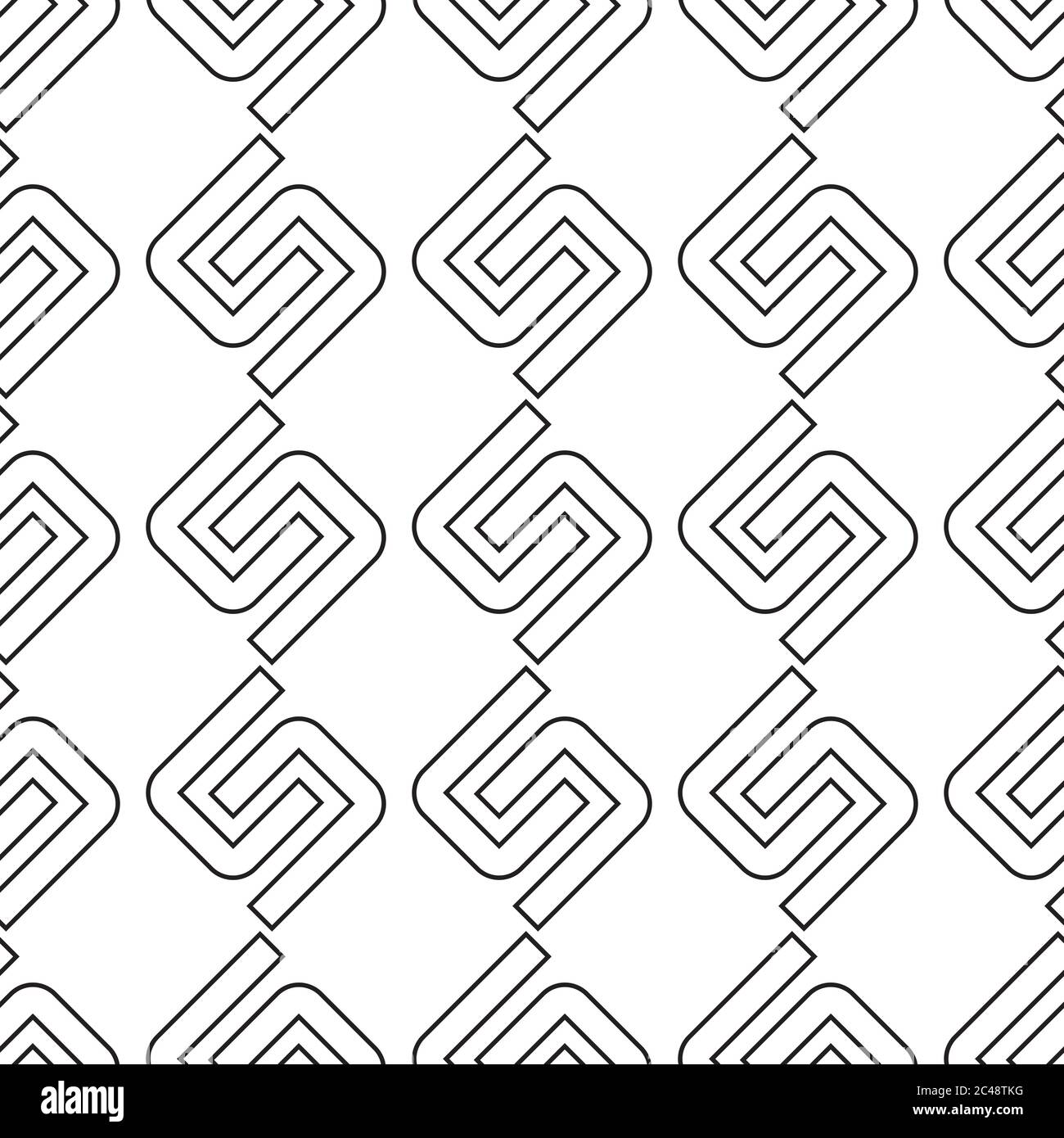 Seamless pattern with black outline S letter Stock Vector Image & Art ...