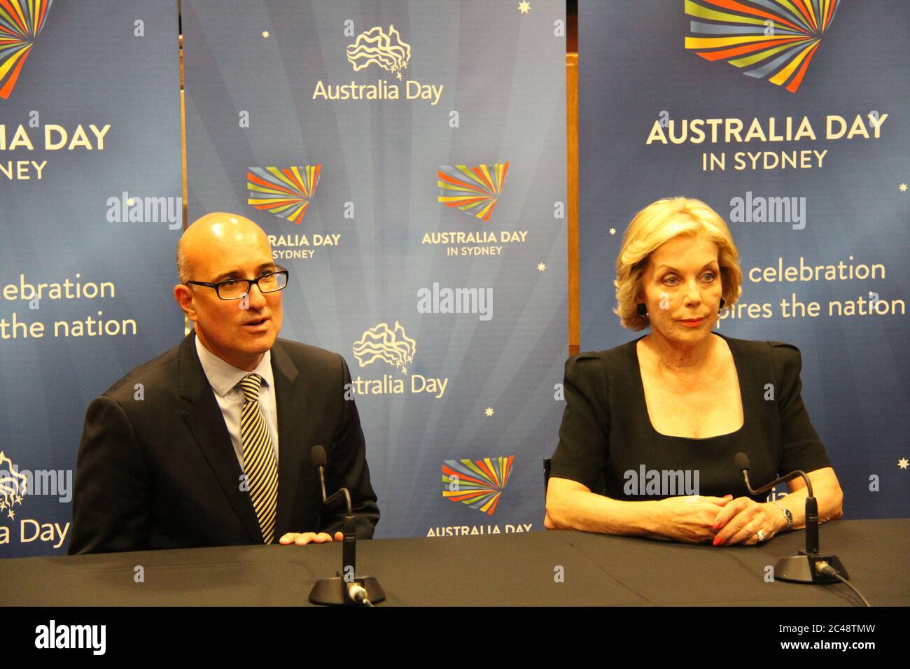 Australia Day Council of NSW Chairman, Angelos Frangopoulos and Ms Ita ...