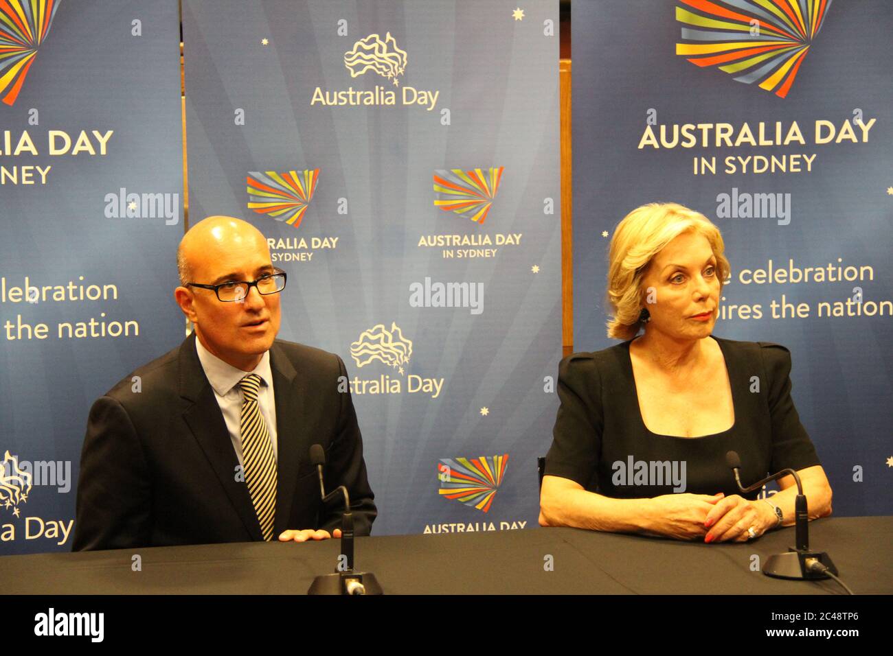 Australia Day Council of NSW Chairman, Angelos Frangopoulos and Ms Ita ...