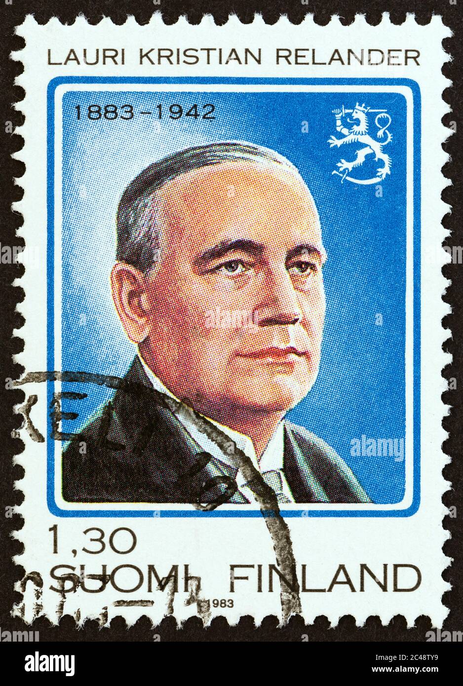 FINLAND - CIRCA 1983: A stamp printed in Finland issued for the birth ...