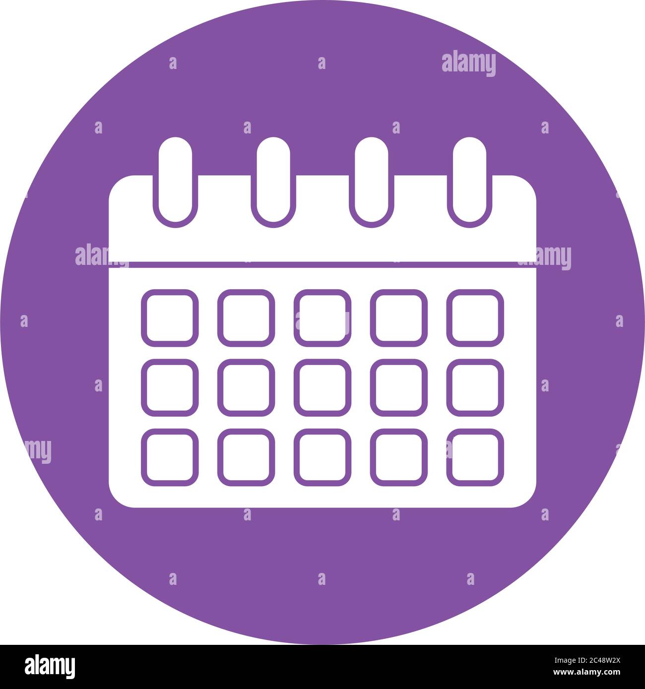 Calendar block style icon design, Planner time event moth date day page ...
