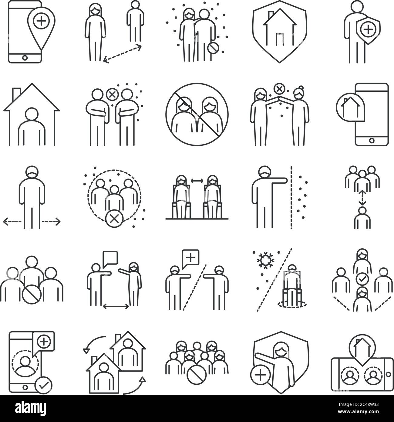 covid 19 coronavirus social distancing prevention, outbreak spreading ...