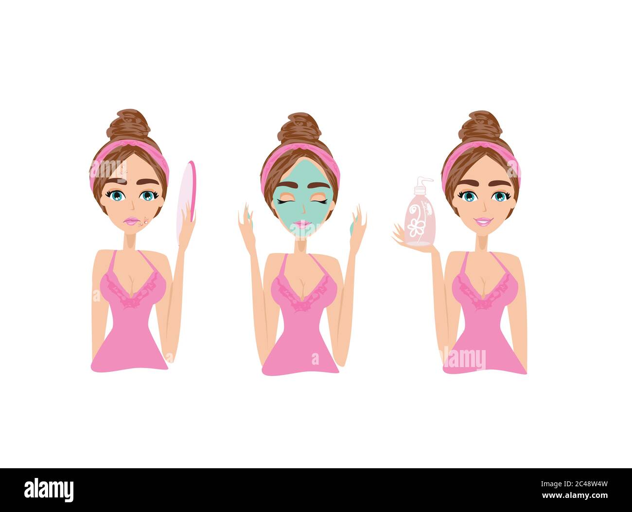 Anti acne Stock Vector Images - Alamy