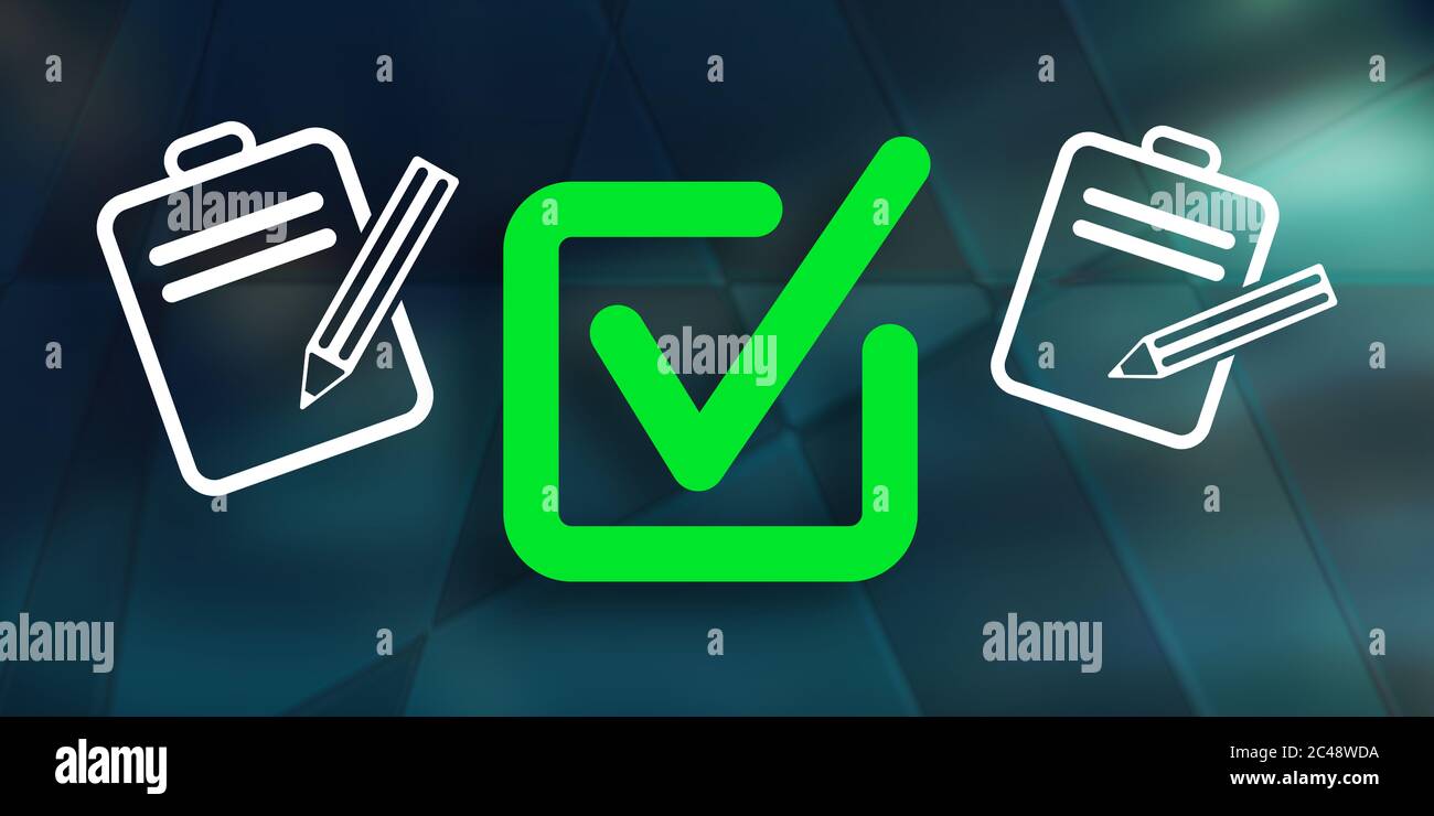 Illustration of a document validation concept Stock Photo - Alamy