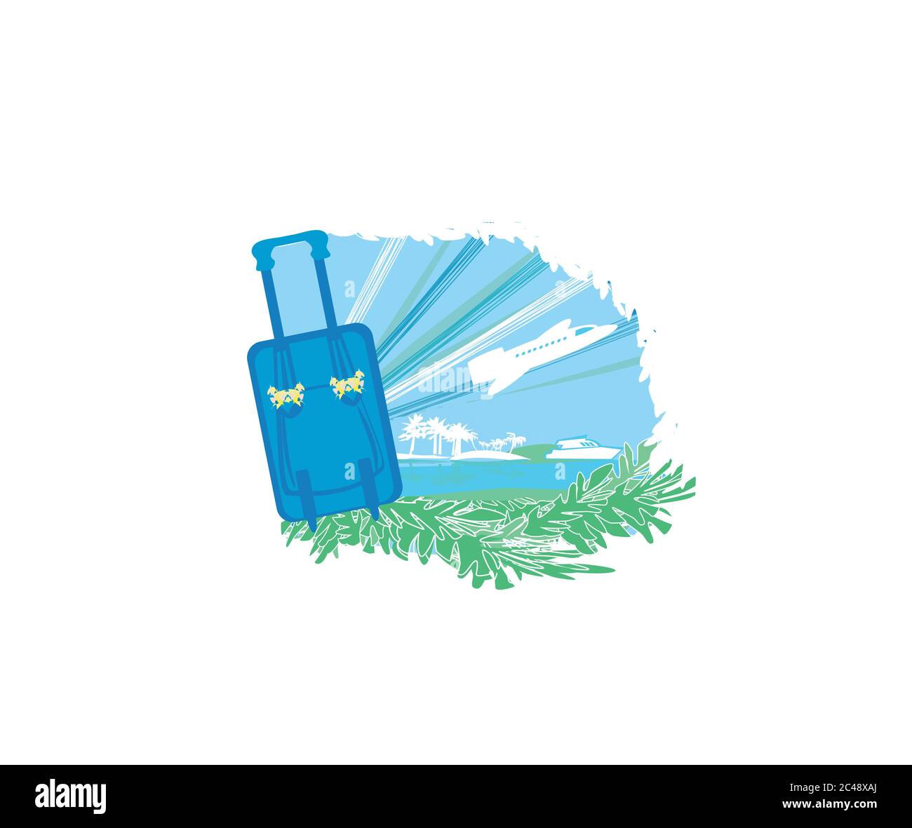 Tropical landscape banner background Stock Vector Images - Alamy