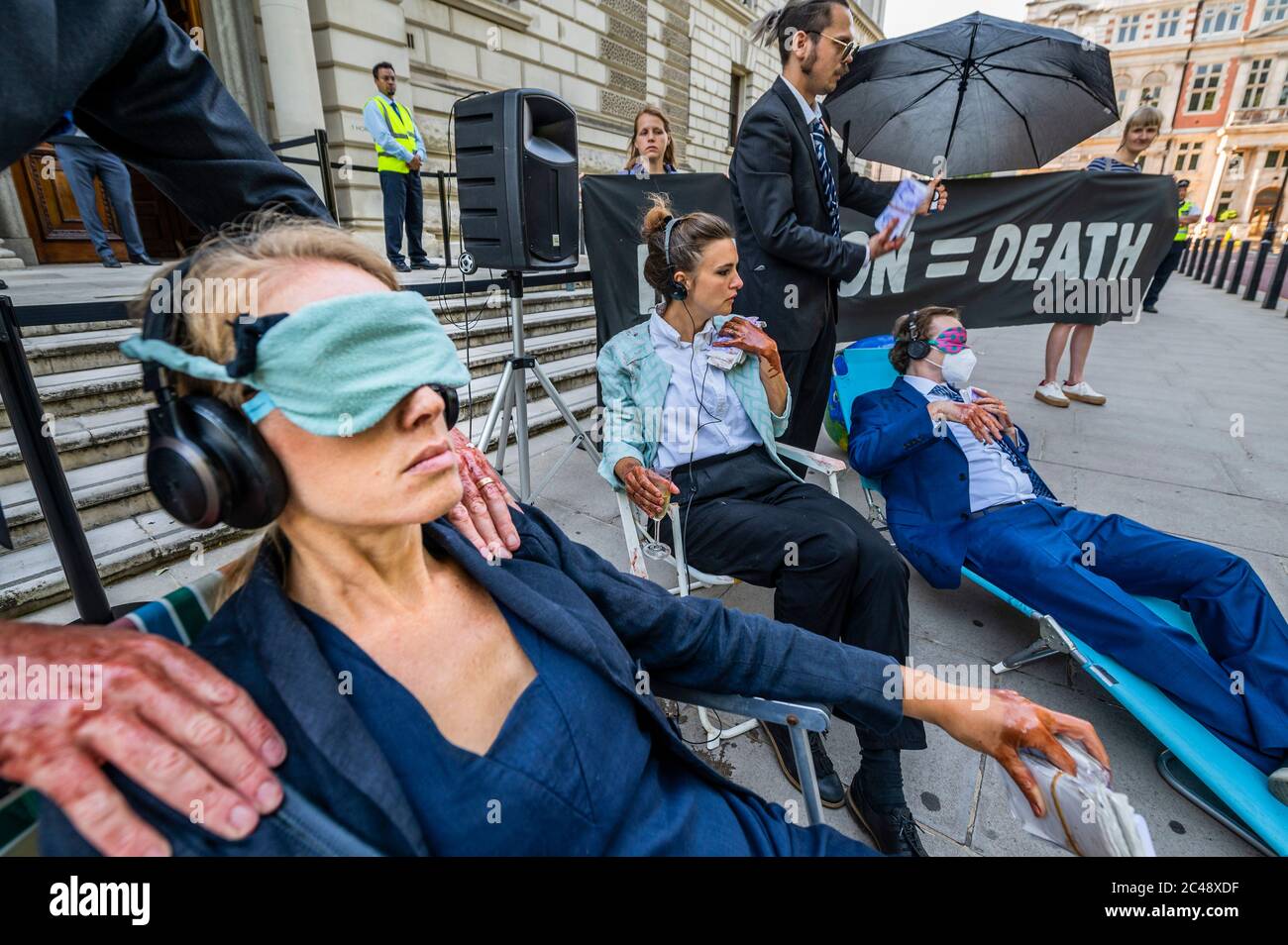 Climate change protest continued into hi-res stock photography and ...