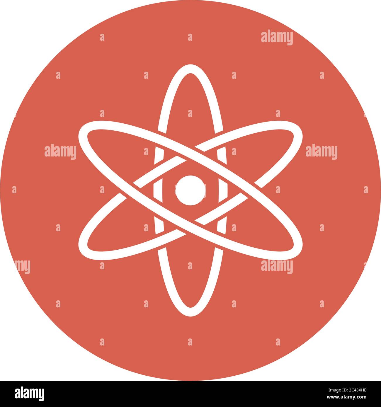 Atom block style icon design, science chemistry and molecular theme ...