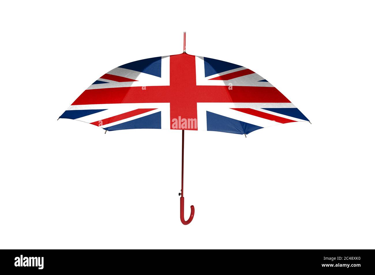 Umbrella with flag of United Kingdom isolated on white background Stock ...