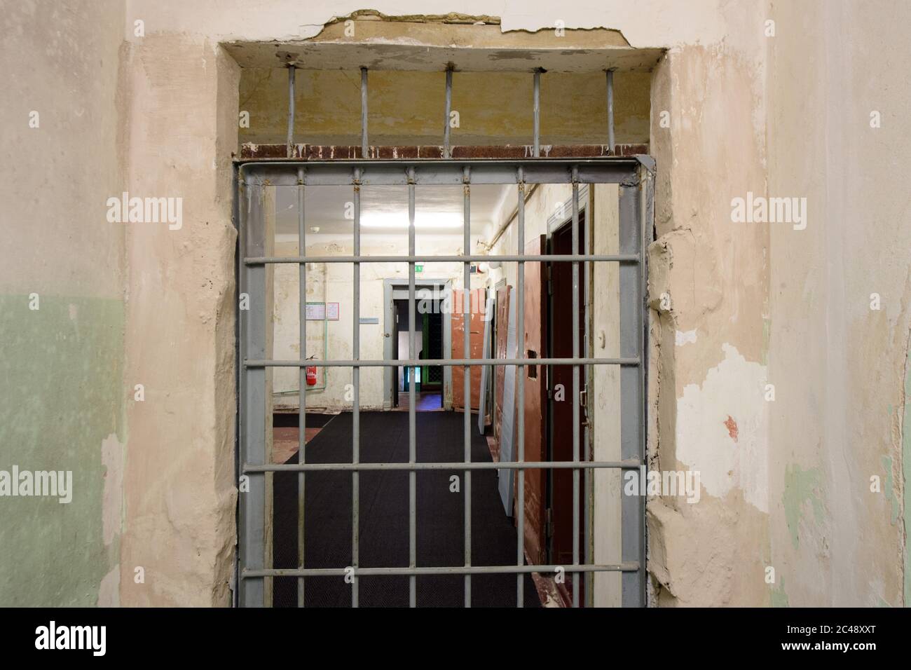 24 June 2020, Brandenburg, Potsdam: Barred intermediate door on the ...
