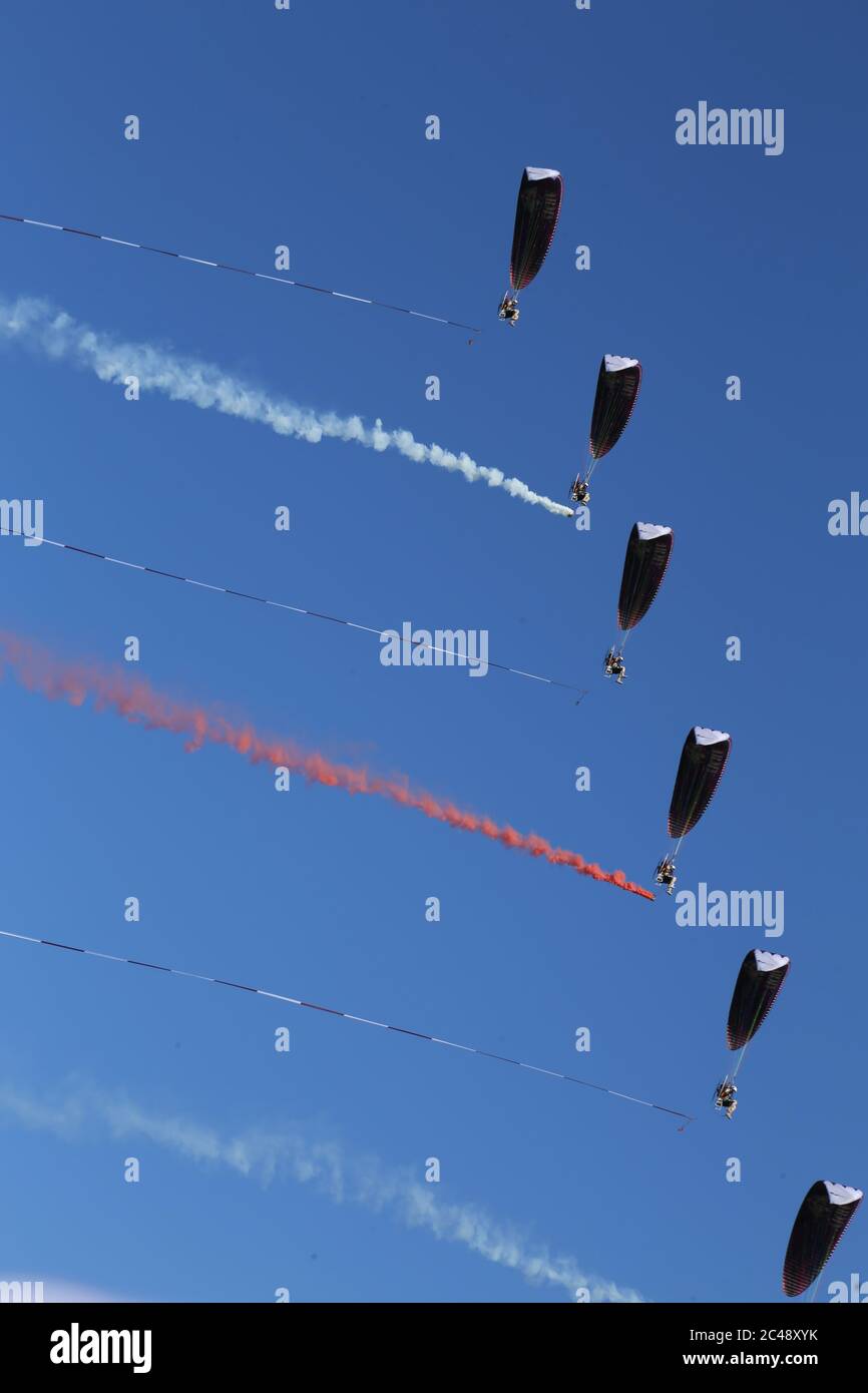 Doha, Qatar Cornish, Skyline with Boat Stock Photo - Alamy