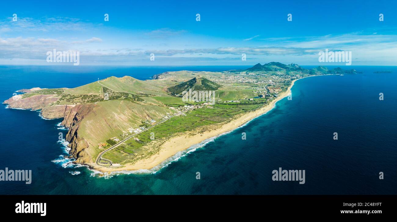Aerial view of Porto Santo island island Stock Photo - Alamy
