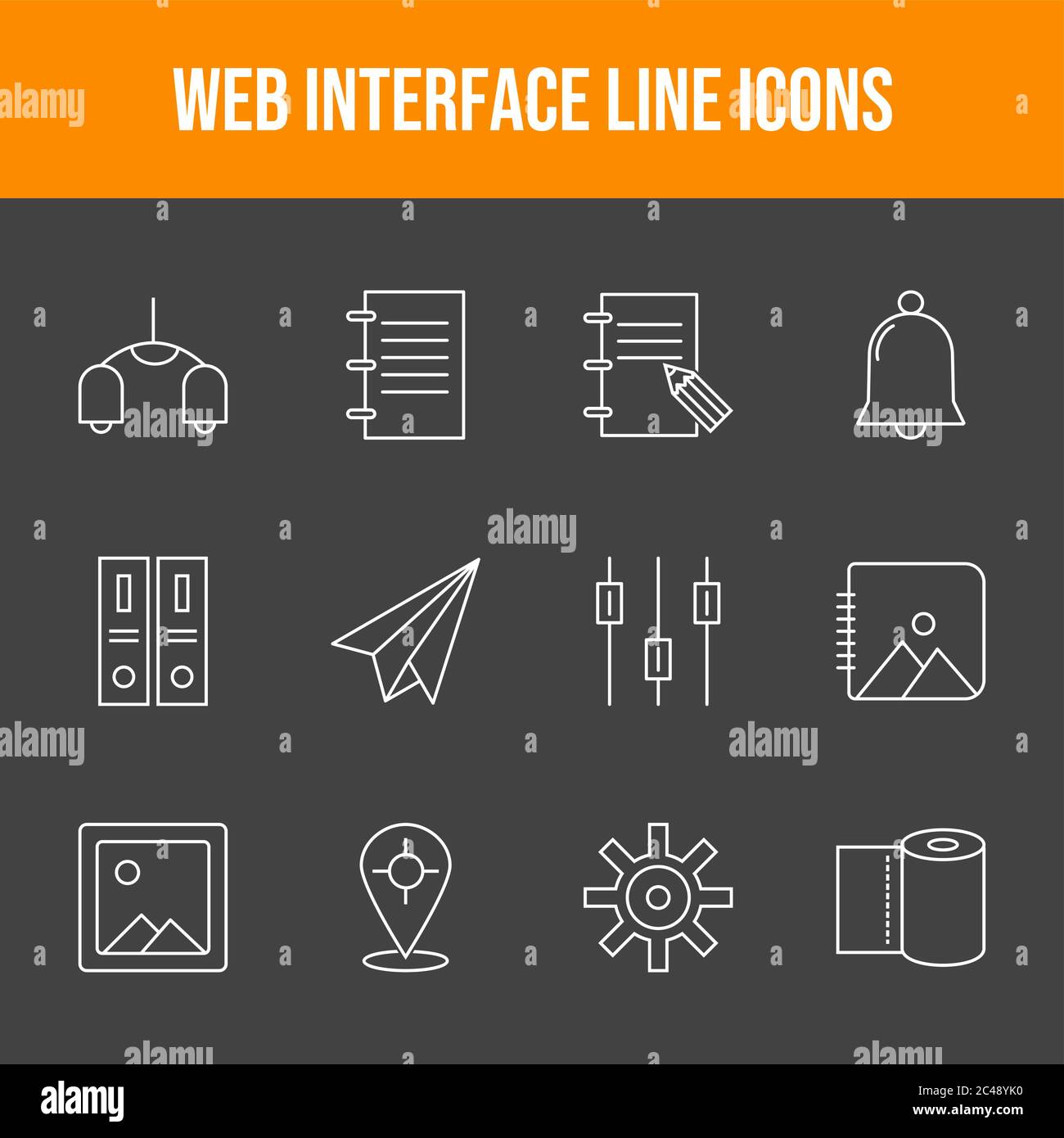 Beautiful Web Interface Vector Icons Set Stock Vector Image & Art - Alamy