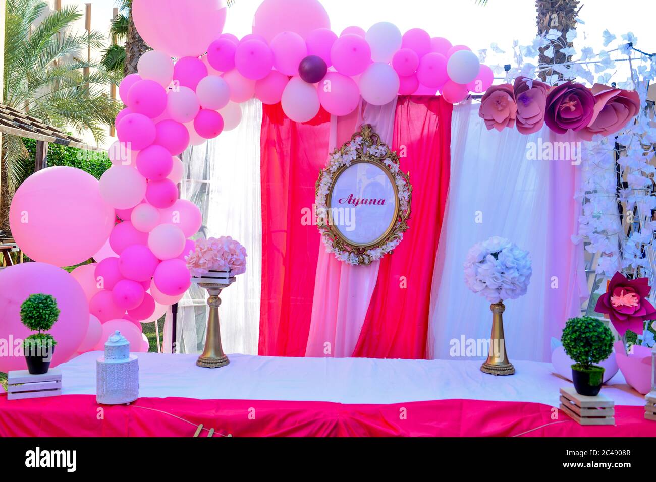 Wedding & Birthday Event Decoration Stock Photo - Alamy