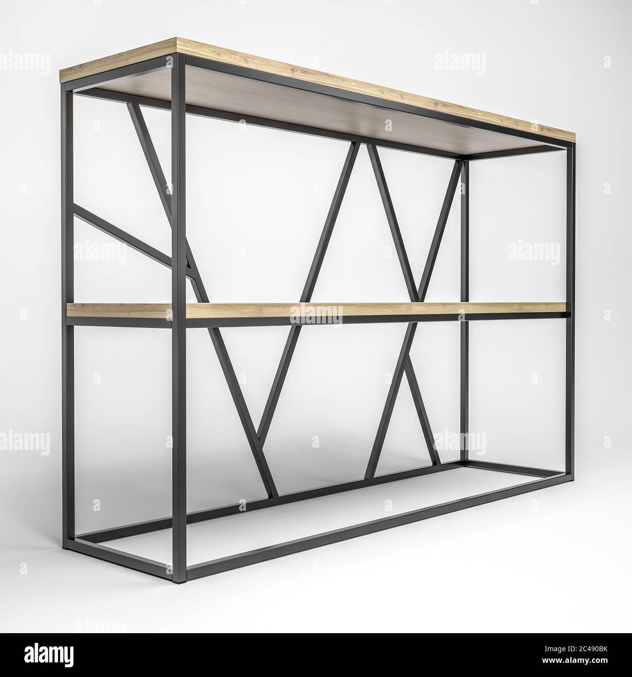 3d render of a modern loft-style rack Stock Photo - Alamy