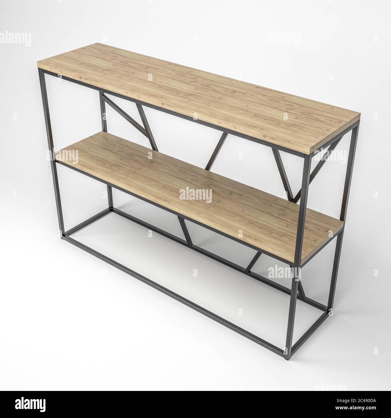 3d render of a modern loft-style rack Stock Photo - Alamy