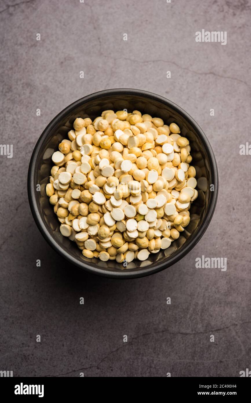 Roasted Split Chickpea Daliya / Dalia or Chana Dal is a popular healthy ...