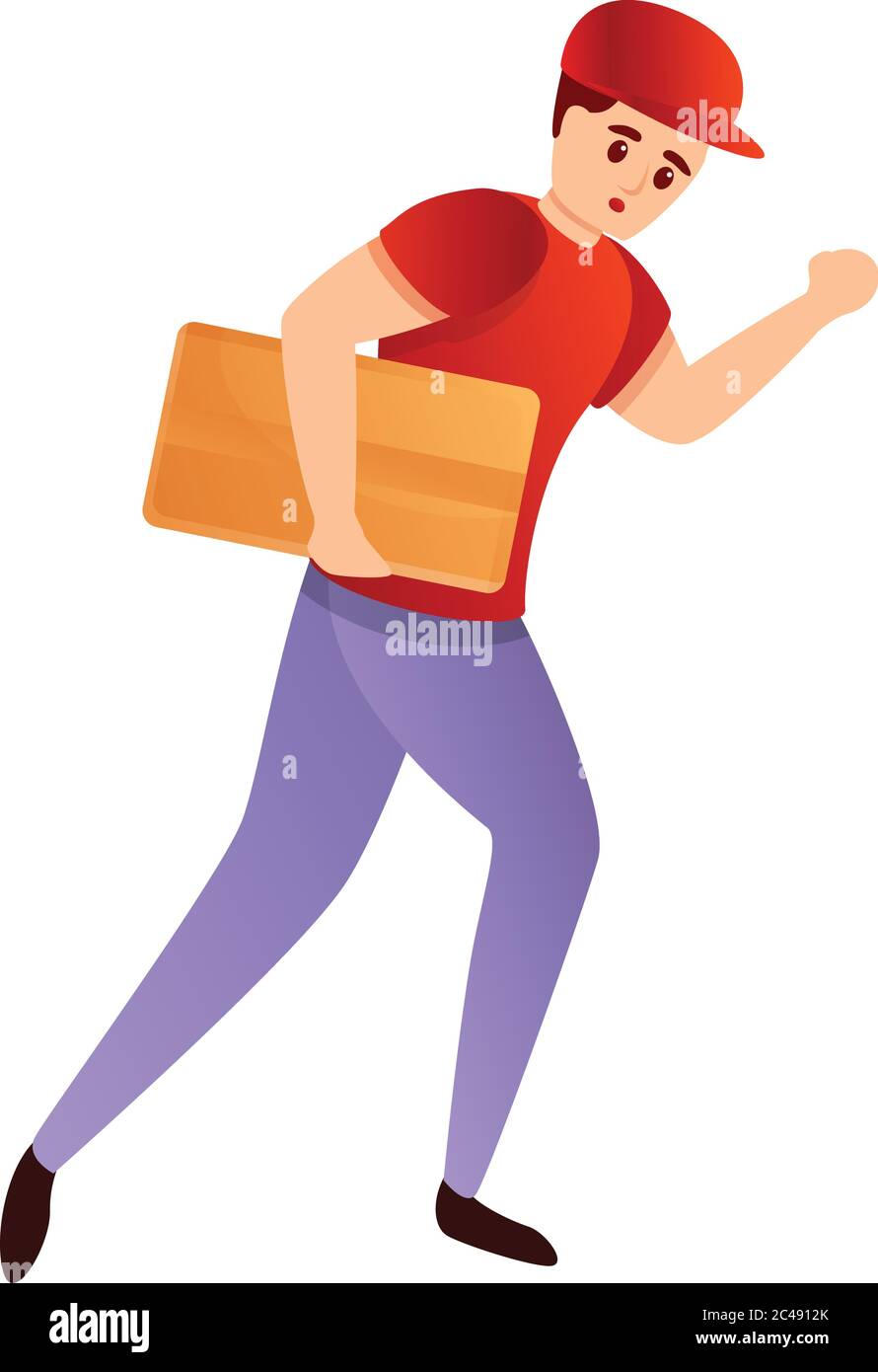 Running courier icon. Cartoon of running courier vector icon for web ...
