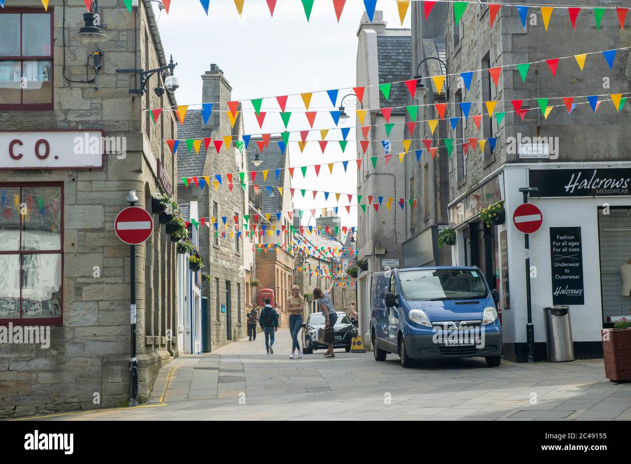 Commercial Street Lerwick Shetland main shopping area Stock Photo - Alamy