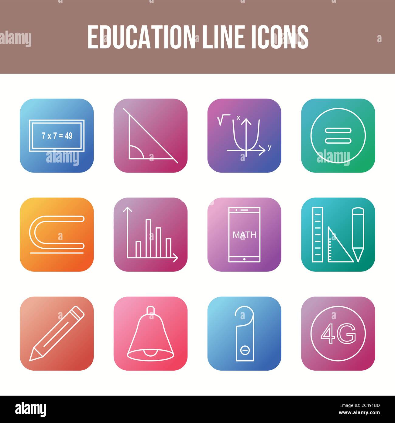 Pencil geometry set in Stock Vector Images - Alamy