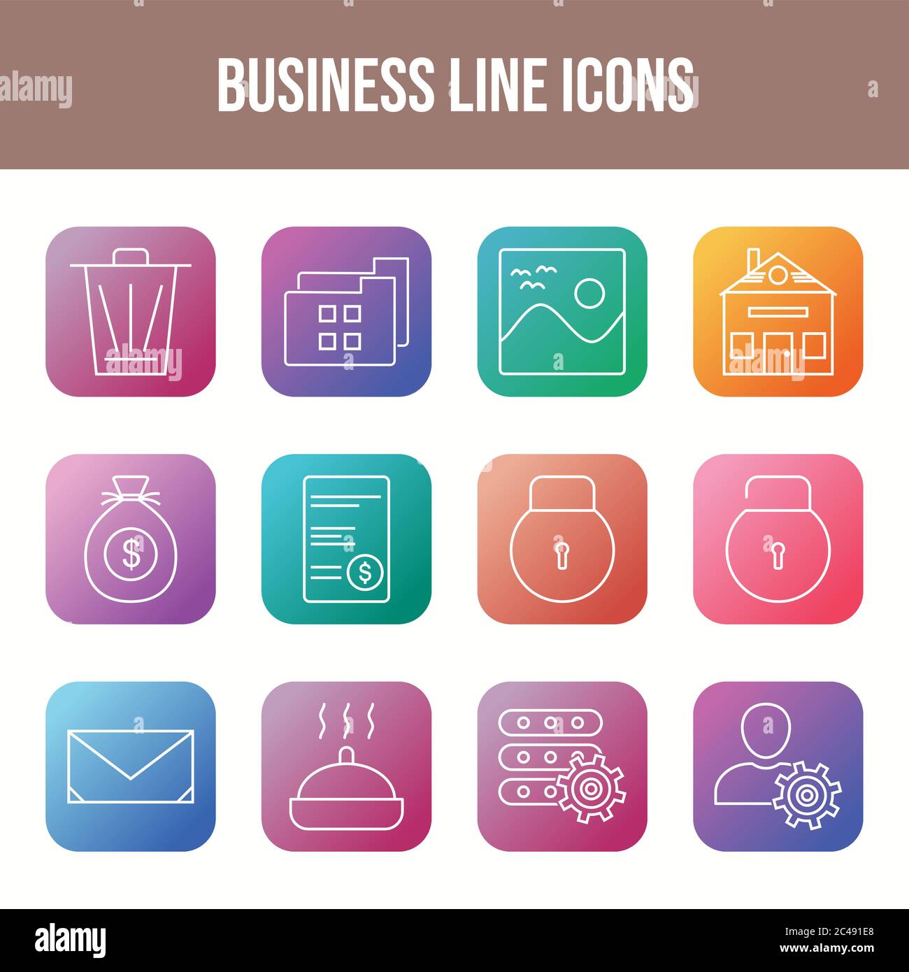 Business income icons line Stock Vector Images - Alamy