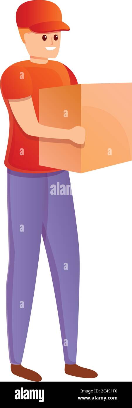 City parcel delivery icon. Cartoon of city parcel delivery vector icon ...