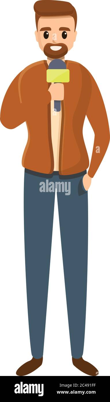 Tv presenter icon. Cartoon of tv presenter vector icon for web design ...