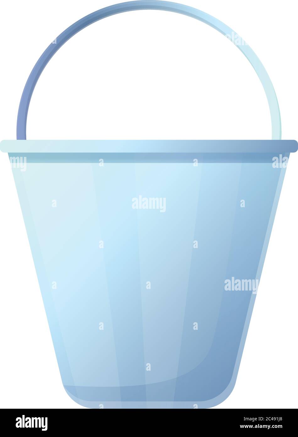 Steel bucket icon. Cartoon of steel bucket vector icon for web design ...