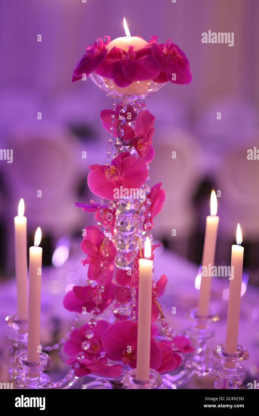 Event & Candle decoration Stock Photo - Alamy