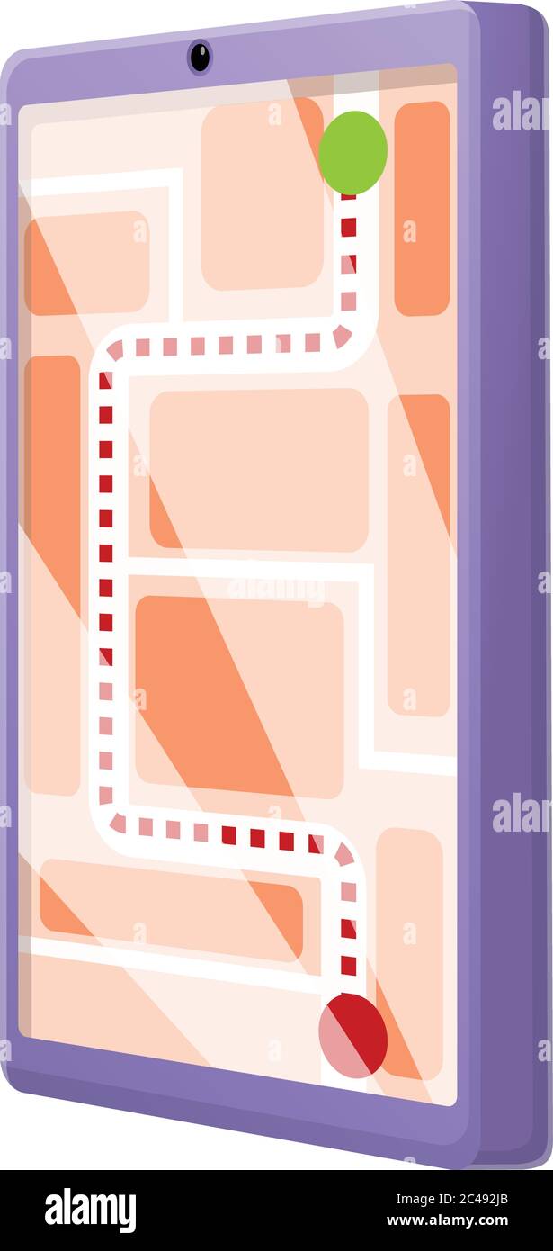 Courier tablet tracking icon. Cartoon of courier tablet tracking vector ...