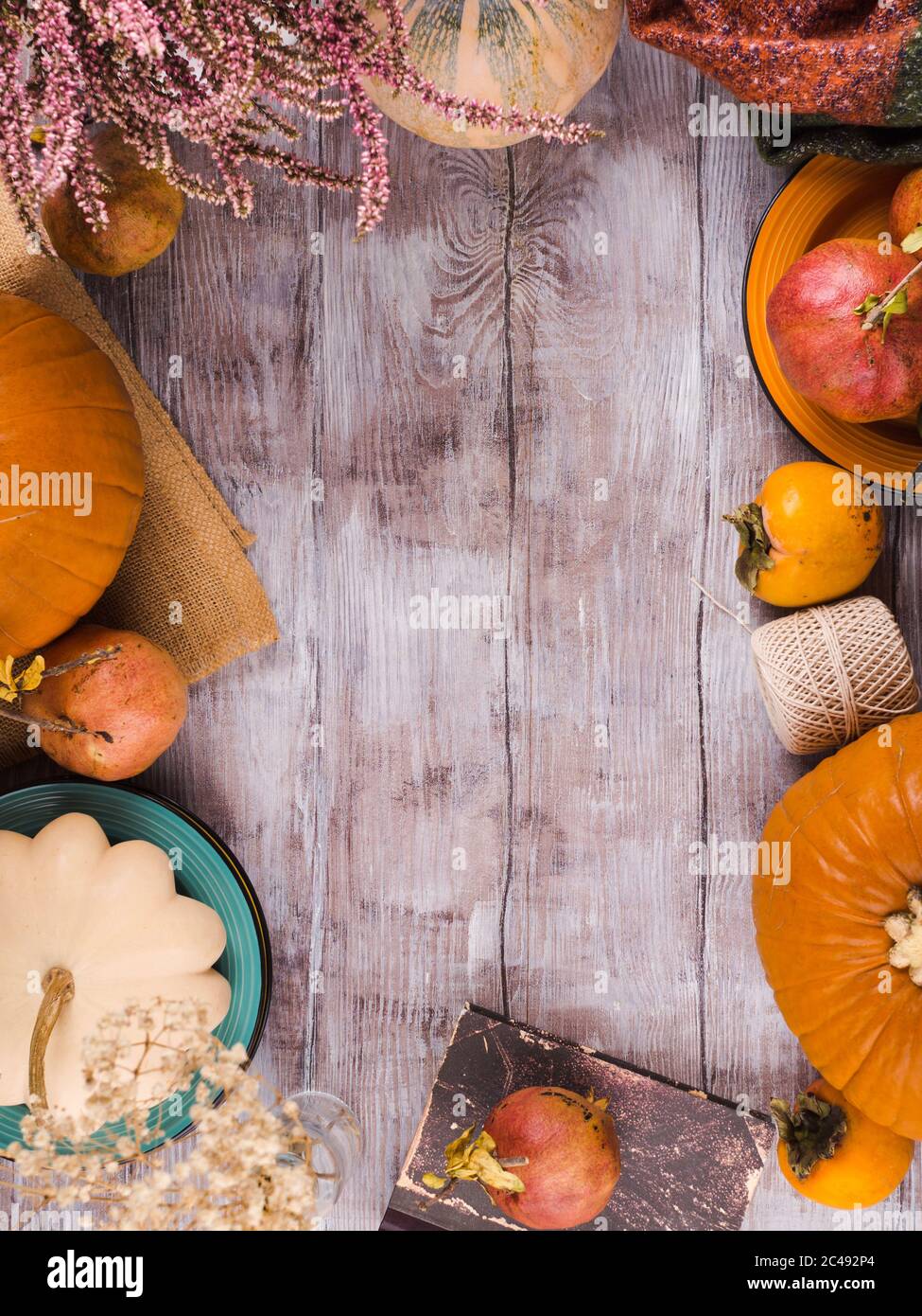 Autumn orange palette frame background Stock Photo - Alamy