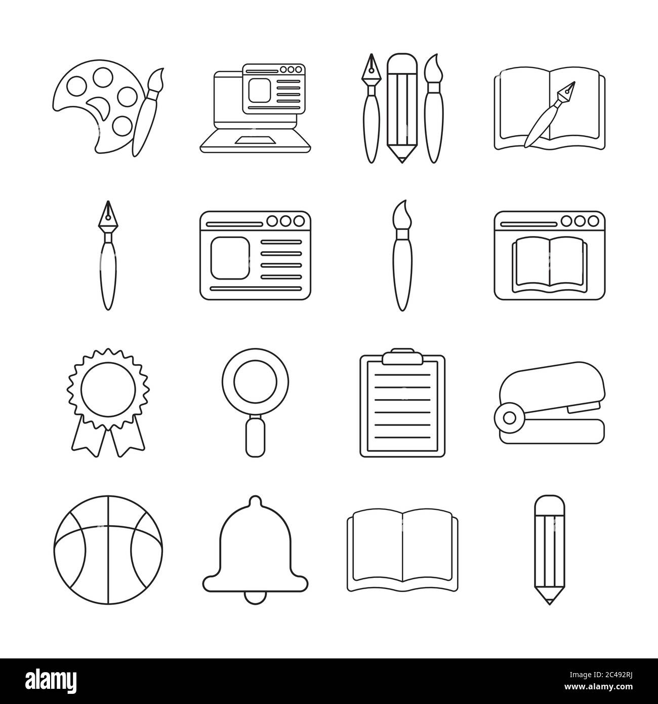 icon set design, Eduaction school university class lesson knowledge ...