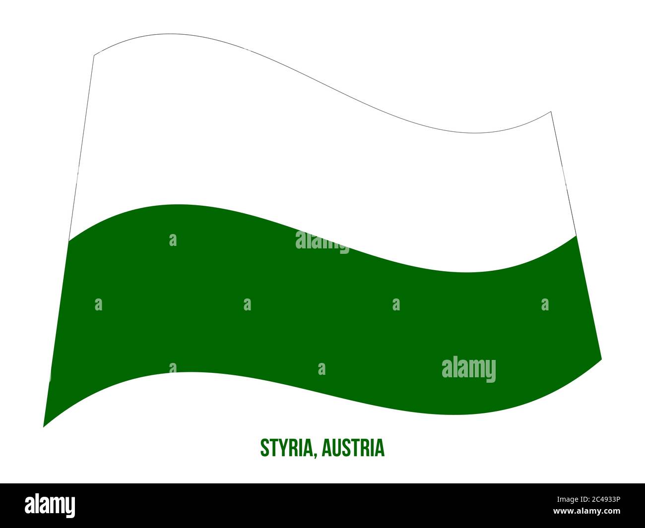 Styria Flag Waving Vector Illustration on White Background. States Flag ...
