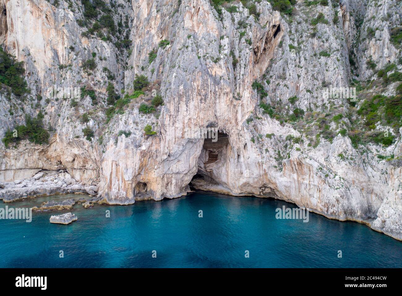 Grotta Bianca, Stunning Grotto in South east of Capri Stock Photo - Alamy