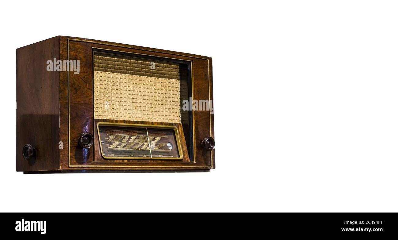 Old fashioned radio device Cut Out Stock Images & Pictures - Alamy