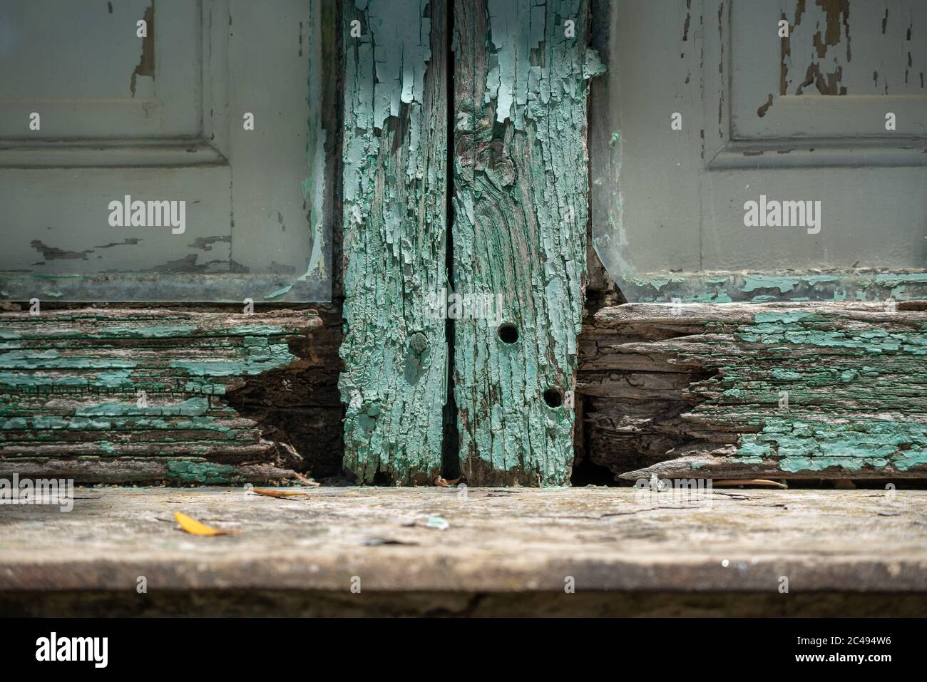 antique wooden window frames eroded by time Stock Photo - Alamy