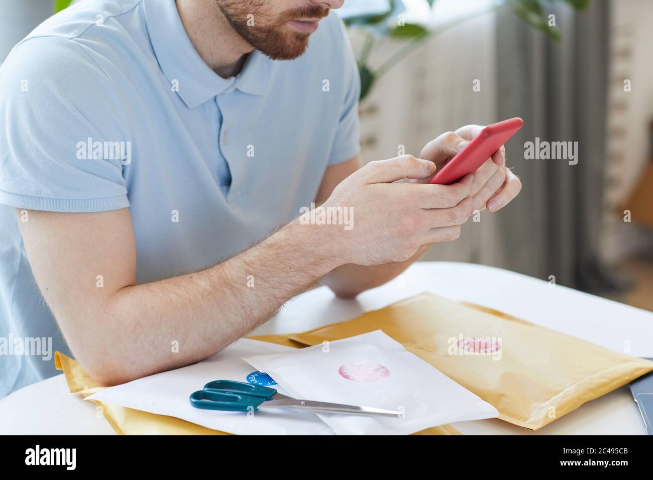Hand close up opening letters hi-res stock photography and images - Alamy