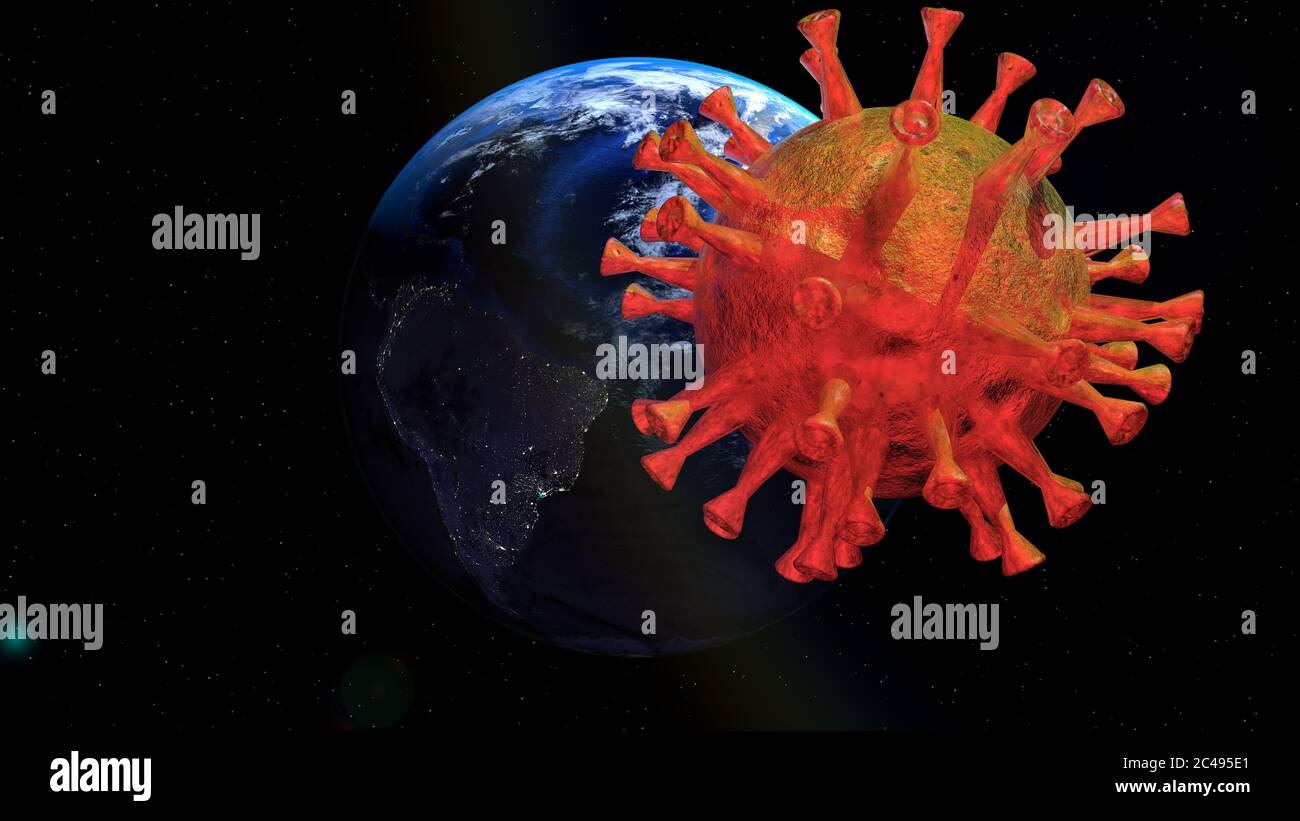 3d rendering of a world infection viruse isoalted Stock Photo - Alamy