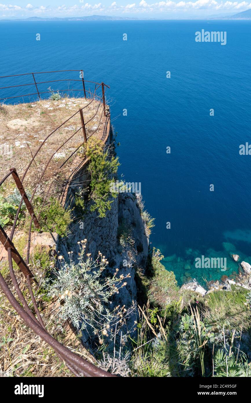 Anacapri, Abandoned Villa on the cliff, terrace Stock Photo - Alamy