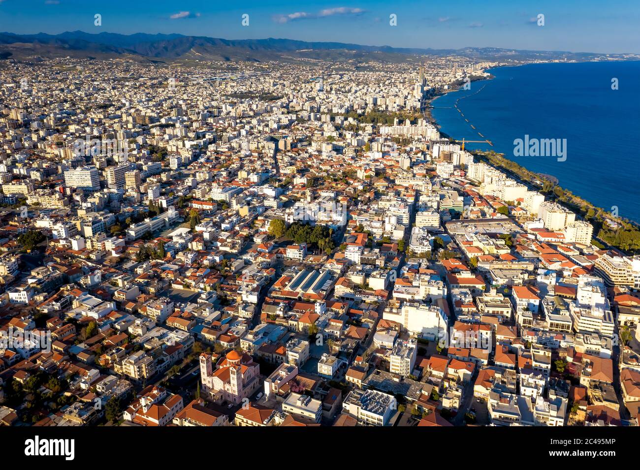 Aerial view of Limassol, Cyprus towards east Stock Photo - Alamy