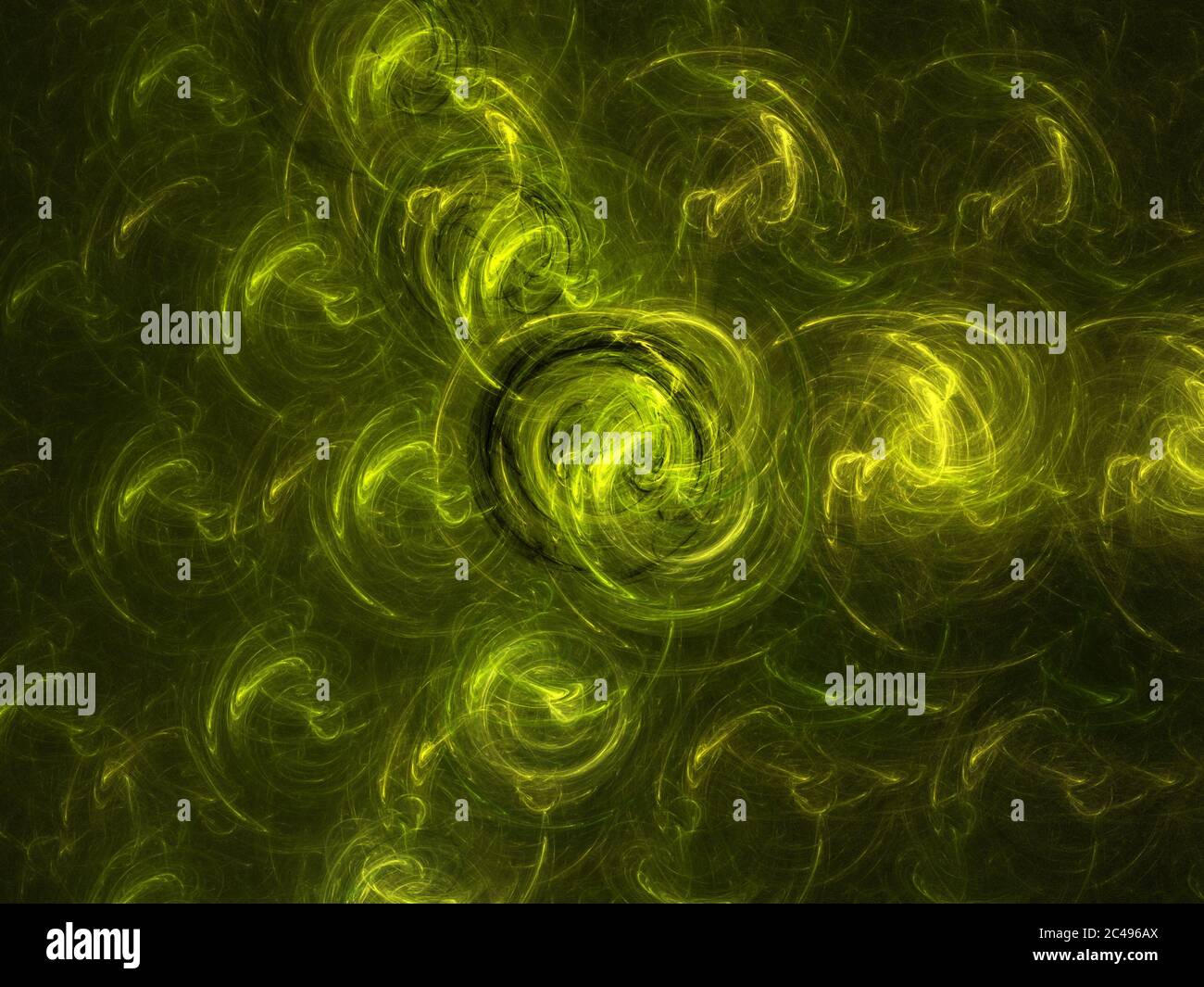 yellow abstract round curves and lines on black background Stock Photo ...