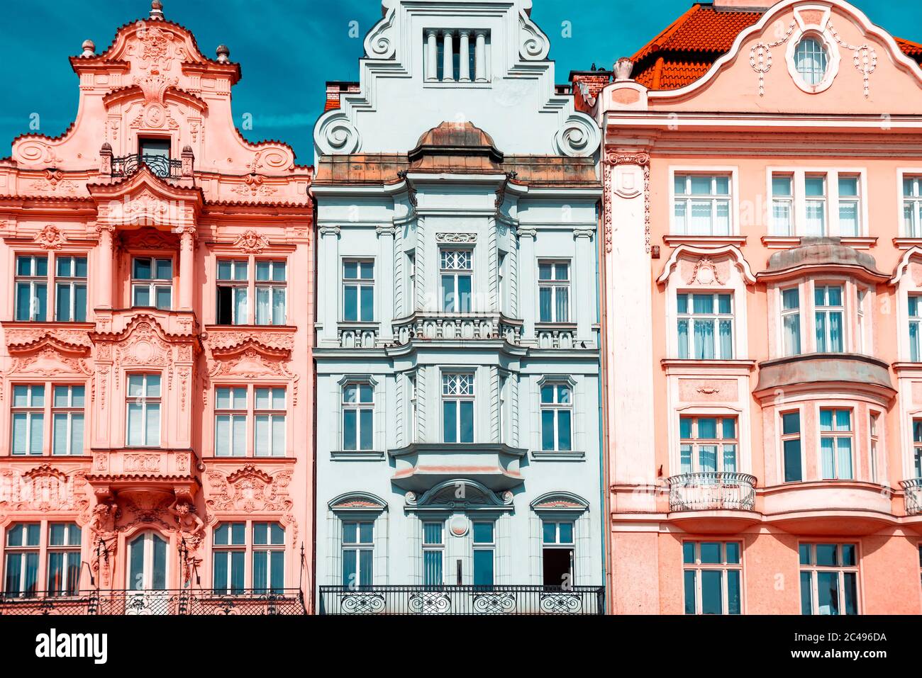 Three baroque buildings Stock Photo - Alamy