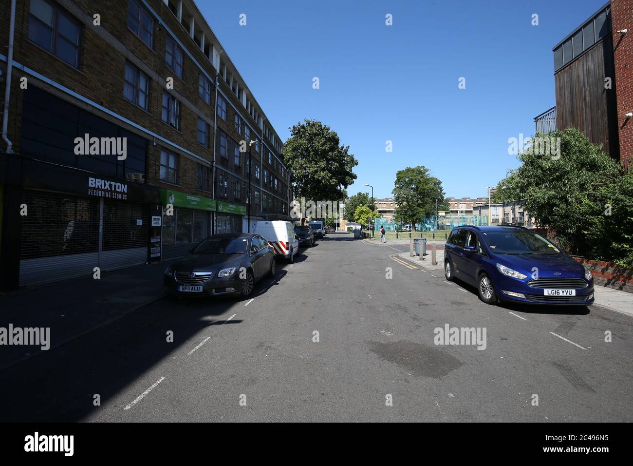 Overton Road in Angell Town, Brixton, south London, where riots and ...