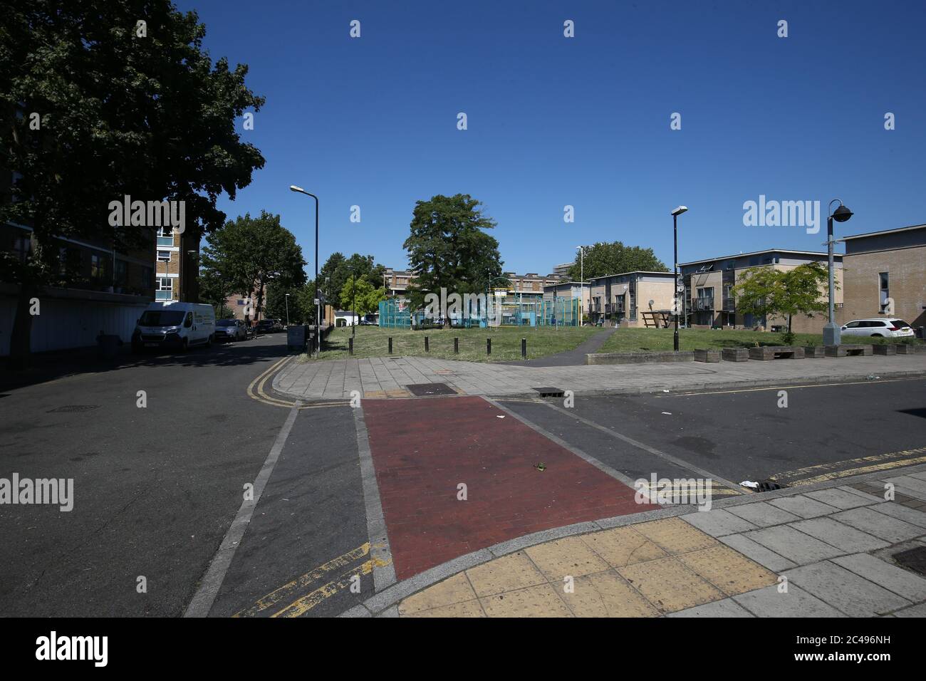 Overton Road in Angell Town, Brixton, south London, where riots and ...