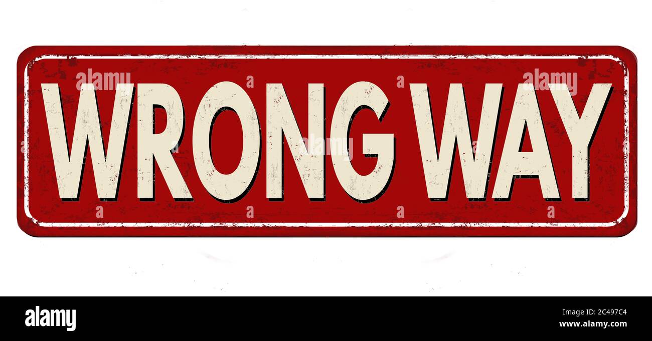 Wrong way symbol Cut Out Stock Images & Pictures - Alamy