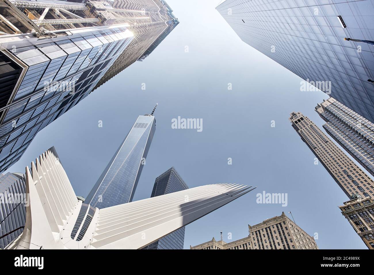 Low angle shot of the 9/11 Memorial in New York, USA Stock Photo - Alamy
