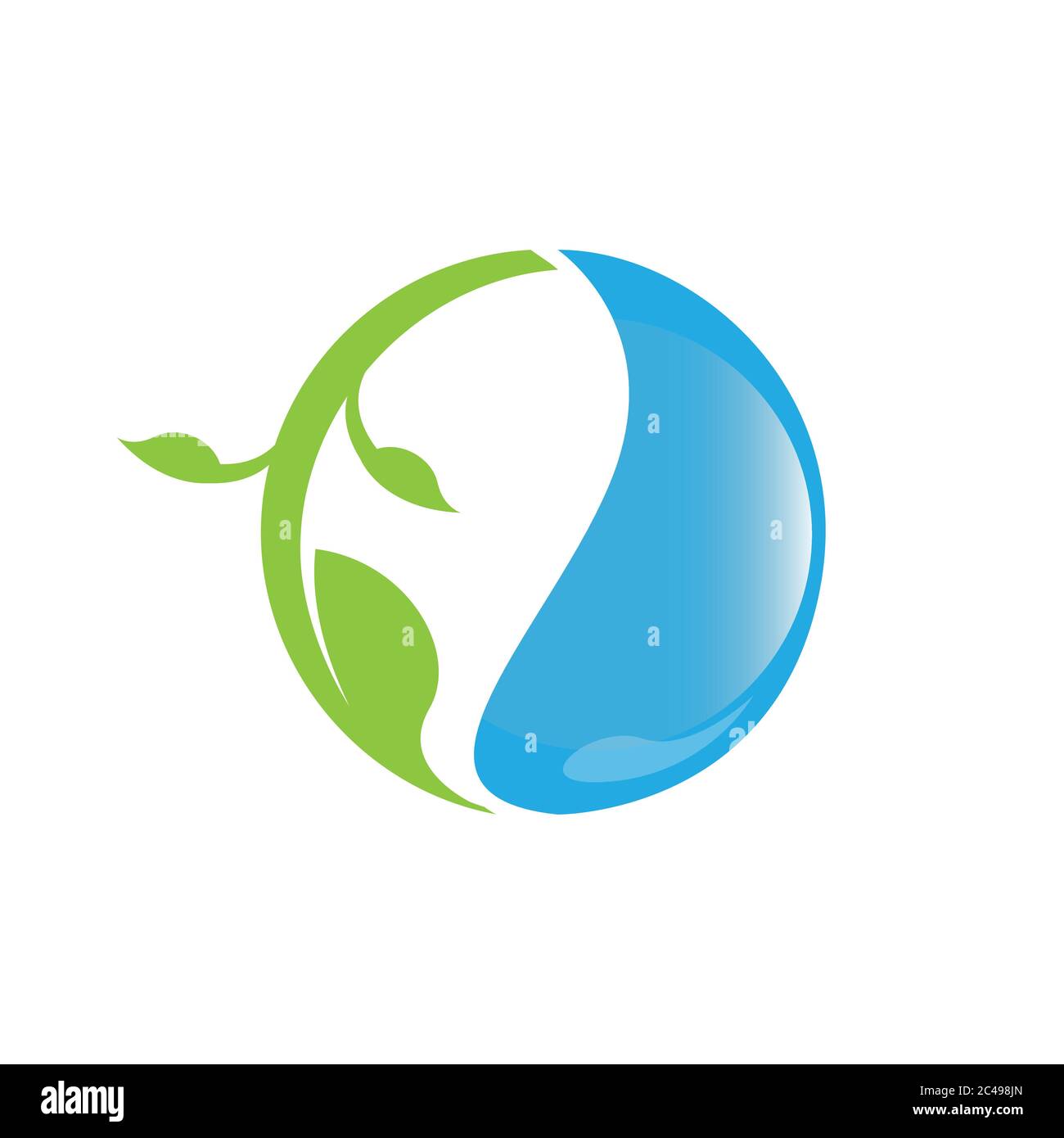 Environmental Water Logo Clean Water Logo. Realistic Water Drop
