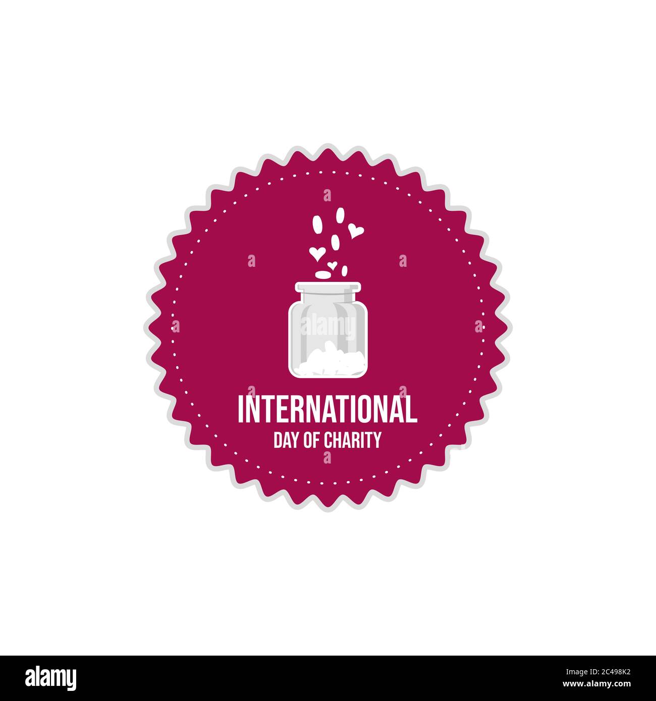 International donations on the international day of charity vector ...