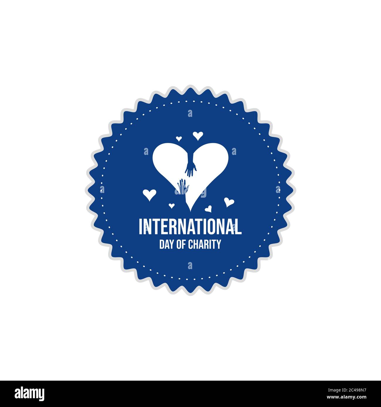 International donations on the international day of charity vector ...